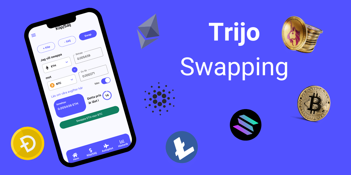 Trijo lanserar Swapping – handla krypto utan fiat! - Trijo News